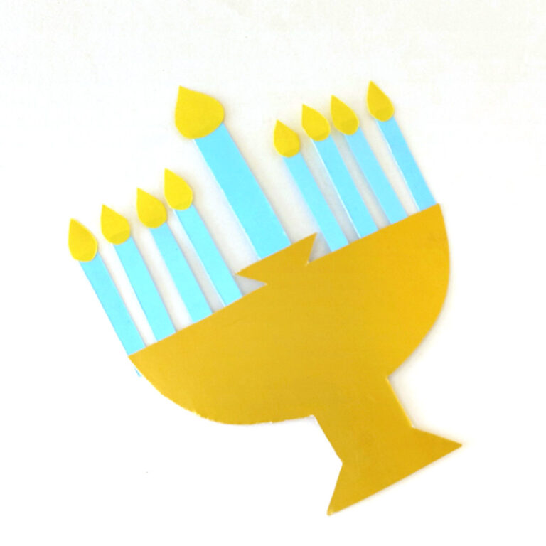 Hanukkah Card Template - Make a Pop Up Menorah!