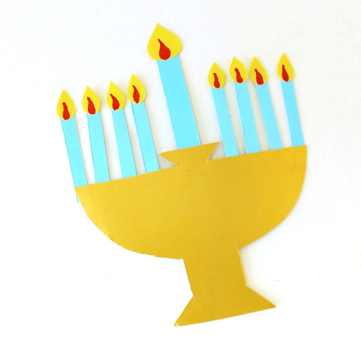 Hanukkah Card Template - Make a Pop Up Menorah!