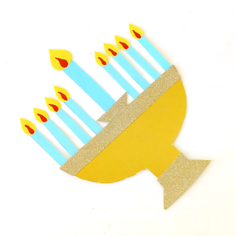 Hanukkah Card Template - Make a Pop Up Menorah!
