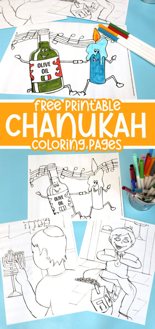 Chanukah Coloring Pages - Jewish Moms & Crafters