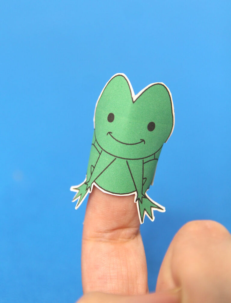 Frog Finger Puppet Template - Jewish Moms & Crafters