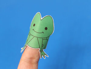 Frog Finger Puppet Template - Jewish Moms & Crafters