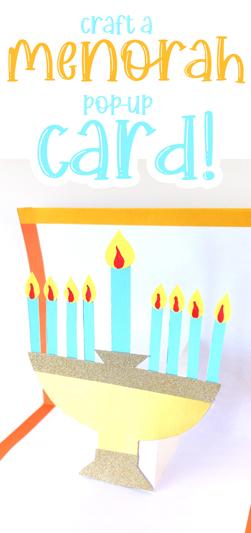 Hanukkah Card Template - Make a Pop Up Menorah!