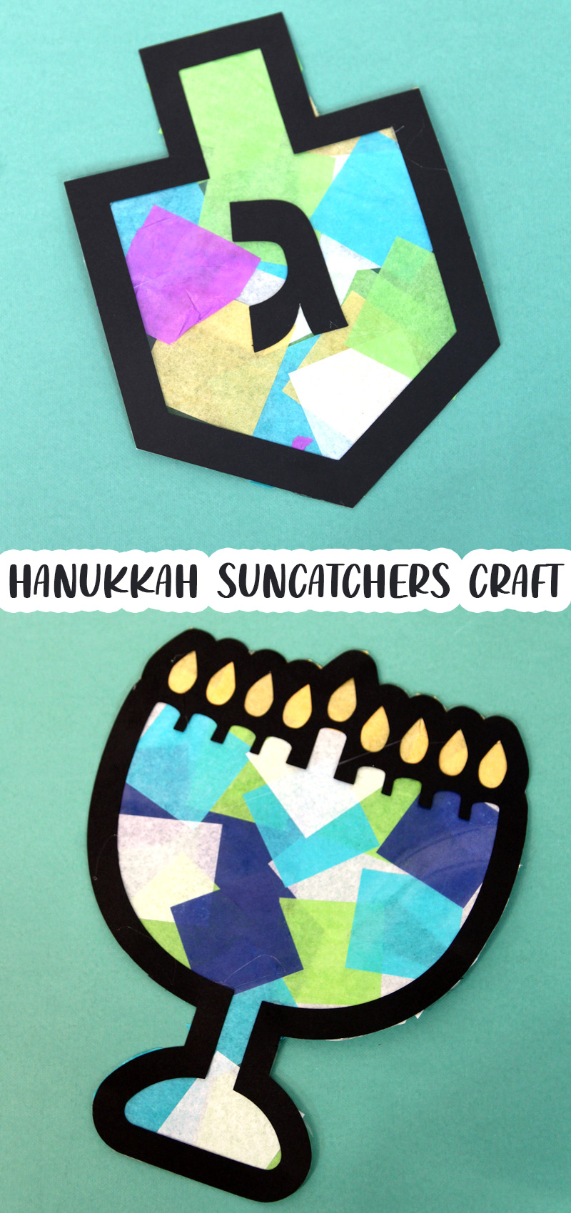 Hanukkah Suncatchers Craft for Toddlers and Preschool