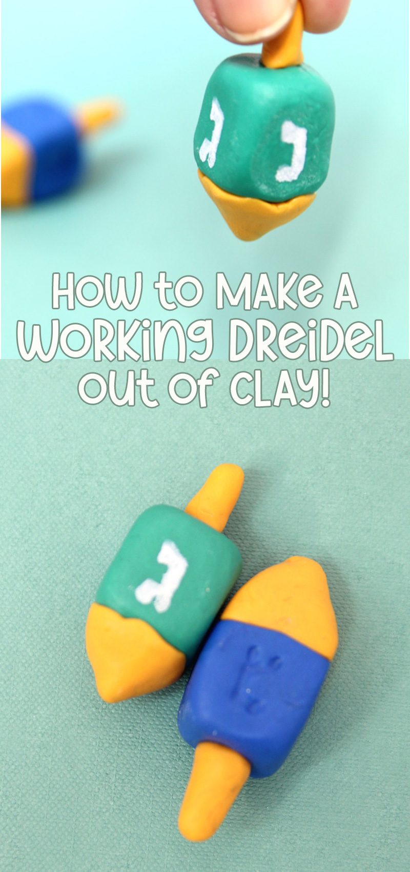 How to Make a Dreidel Out of Clay - Jewish Moms & Crafters