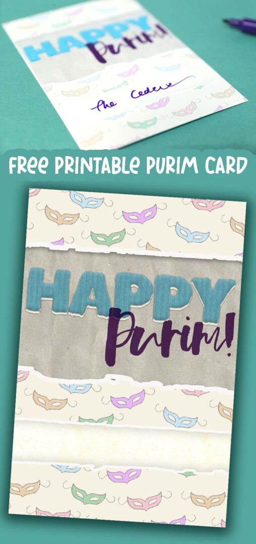 Happy Purim Cards - Free Printable Greeting Card