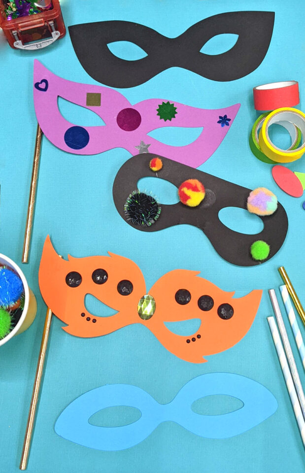 Purim Craft - Decorate Masks! - Jewish Moms & Crafters