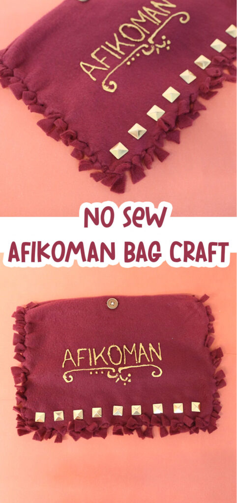 No Sew Afikoman Bag Craft - Jewish Moms & Crafters