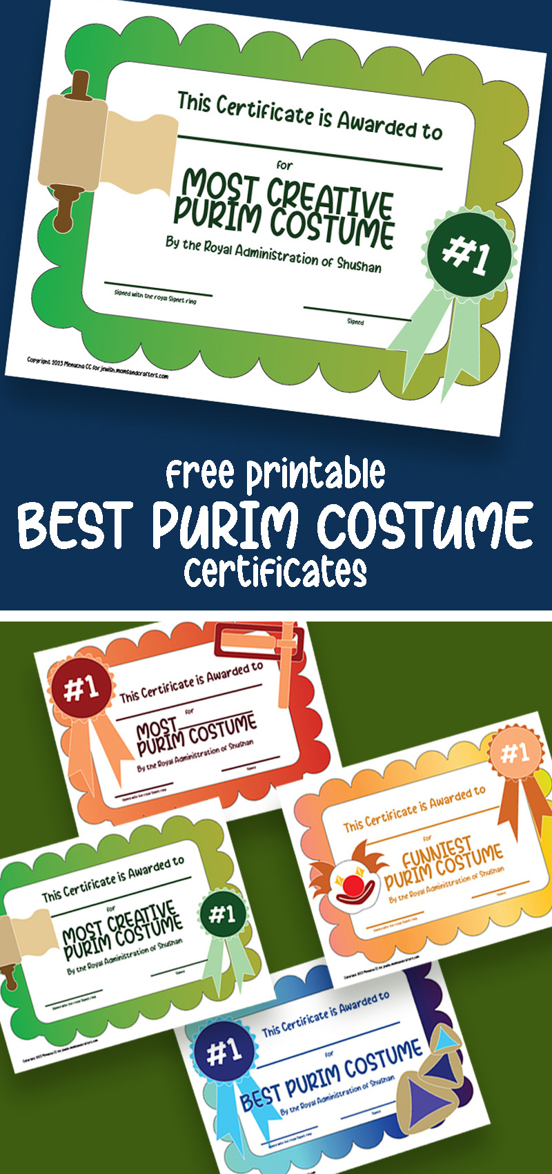 Purim Costume Awards - Jewish Moms & Crafters