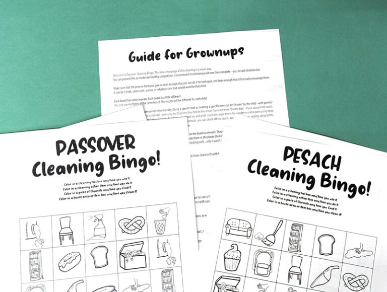 4 Passover Cleaning Visual Aids for Kids - Jewish Moms & Crafters
