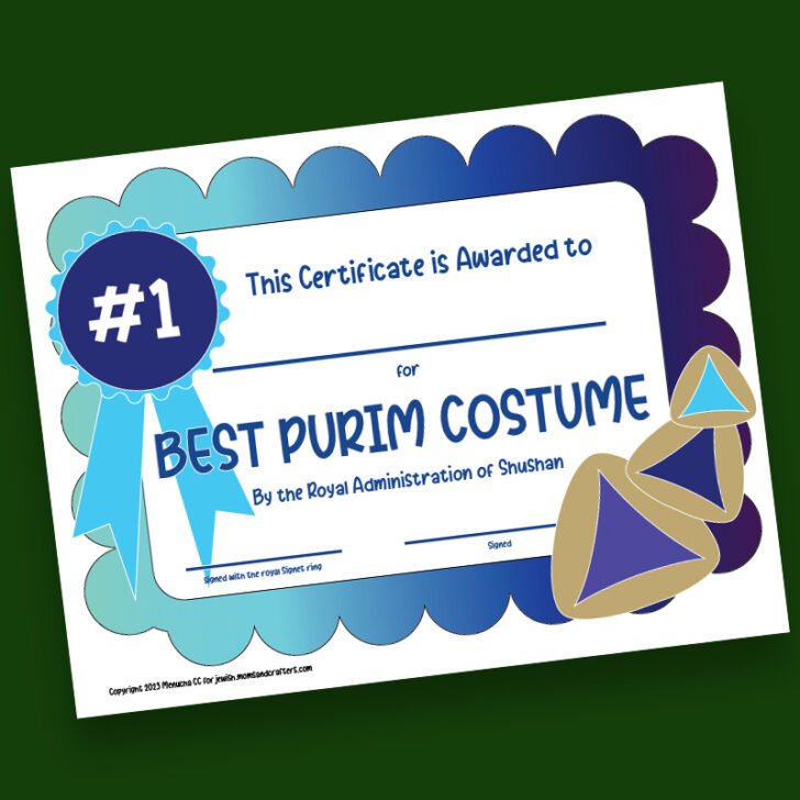 Purim Costume Awards - Jewish Moms & Crafters