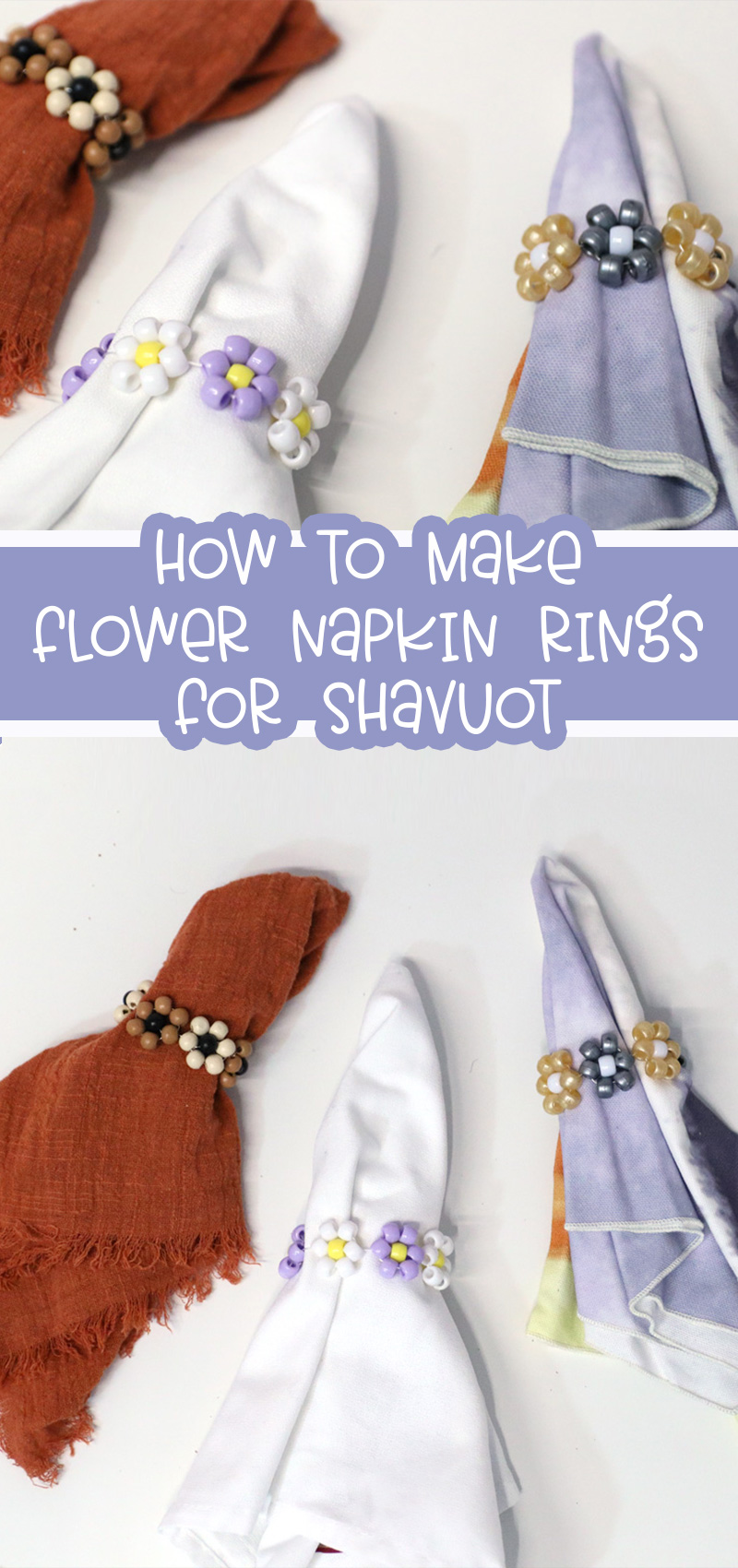 DIY Flower Napkin Rings - Jewish Moms & Crafters