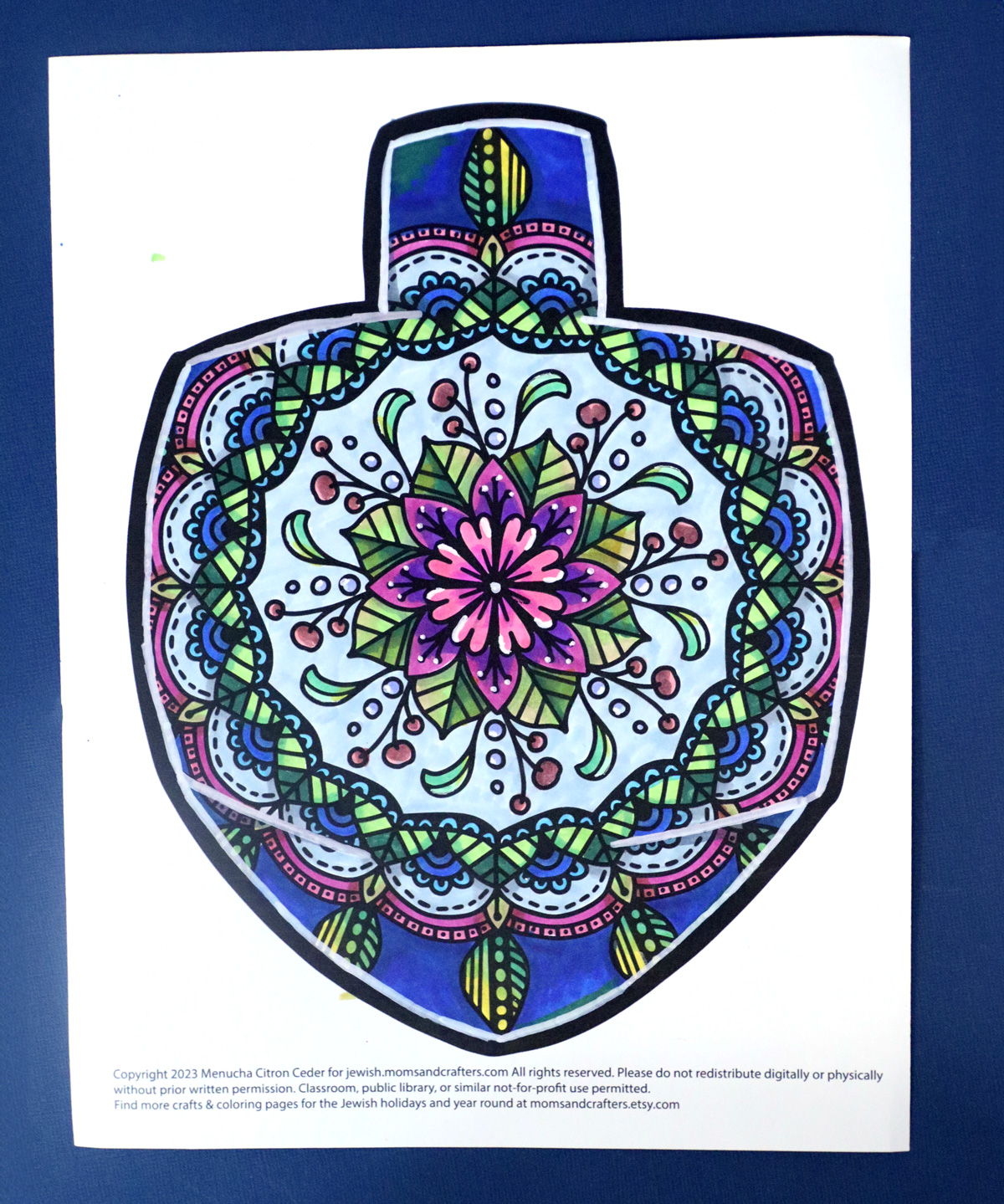 Dreidel Coloring Page (Free Printable) - Jewish Moms & Crafters