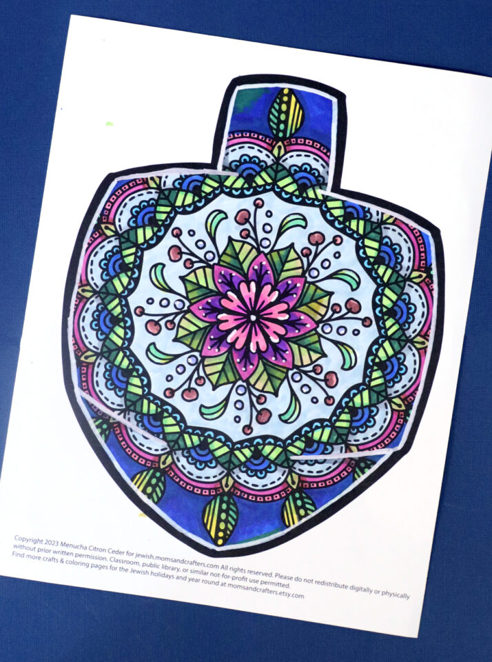 Dreidel Coloring Page (Free Printable) - Jewish Moms & Crafters