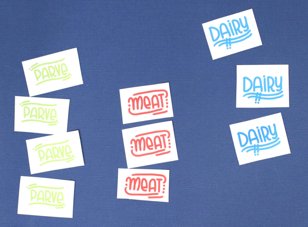 Kosher Kitchen Labels: Meat, Dairy, Parve - Jewish Moms & Crafters