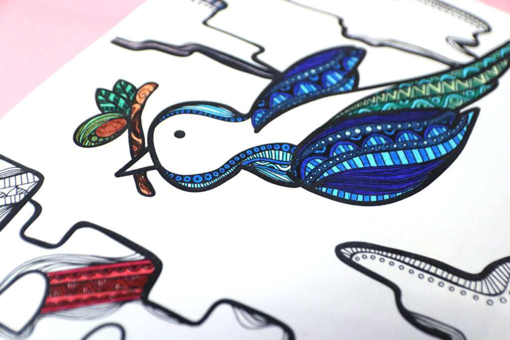 Israel Coloring Page - Dove of Peace - Jewish Moms & Crafters