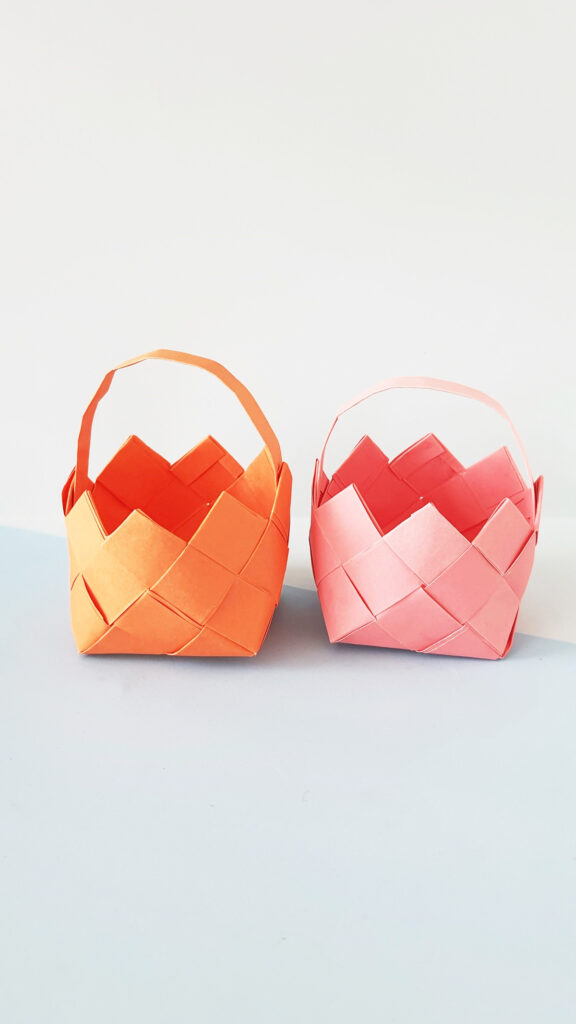 Woven Paper Basket for Mishloach Manot - Jewish Moms & Crafters