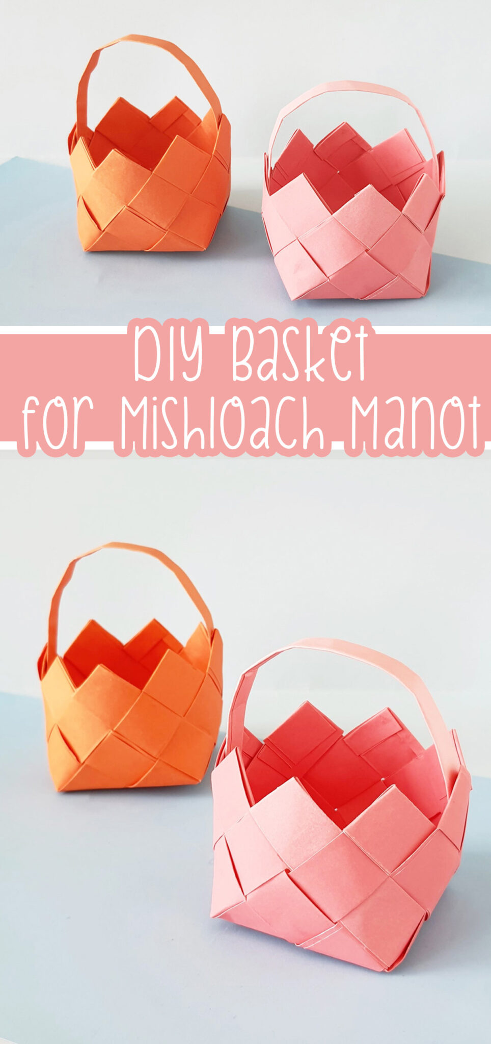 Woven Paper Basket for Mishloach Manot - Jewish Moms & Crafters