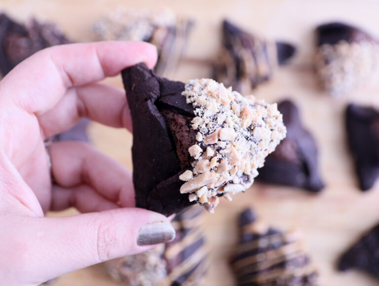 Brownie Filled Triple Chocolate Hamantaschen Recipe - Jewish Moms ...