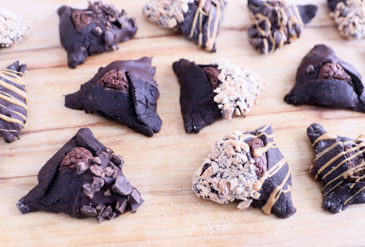 Brownie Filled Triple Chocolate Hamantaschen Recipe - Jewish Moms ...