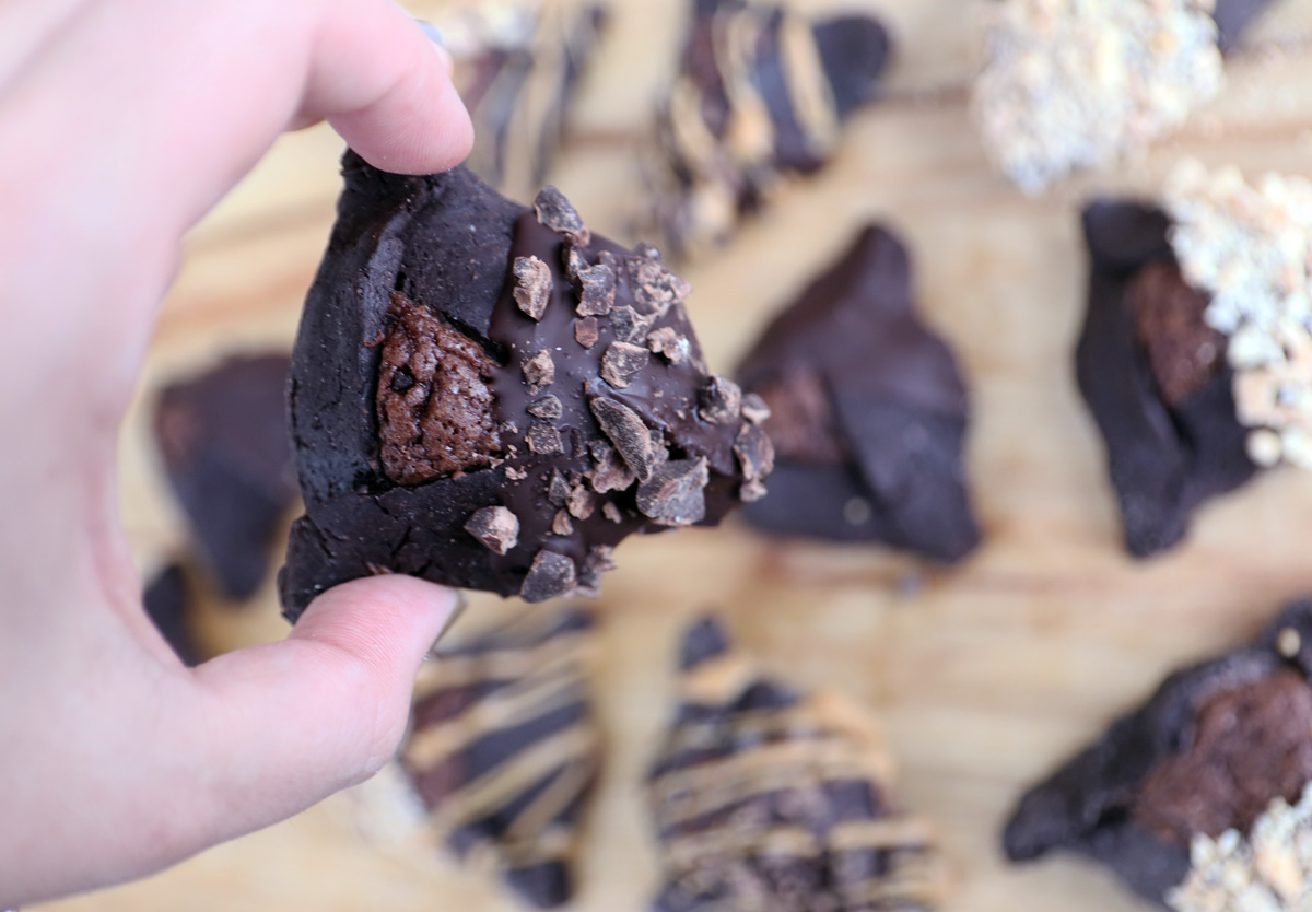 Brownie Filled Triple Chocolate Hamantaschen Recipe - Jewish Moms ...