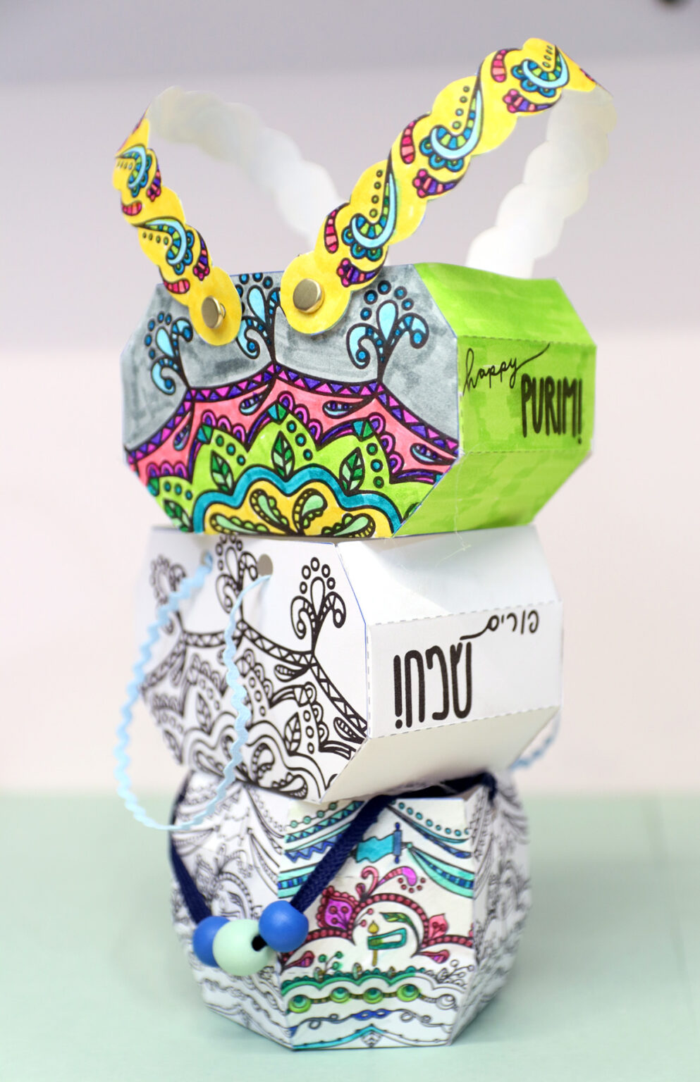 Color & Craft Mishloach Manot Baskets for Purim - Jewish Moms & Crafters