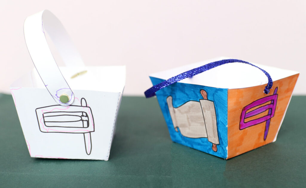 Color & Craft Mishloach Manot Baskets for Purim - Jewish Moms & Crafters