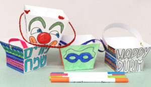 Color & Craft Mishloach Manot Baskets for Purim - Jewish Moms & Crafters