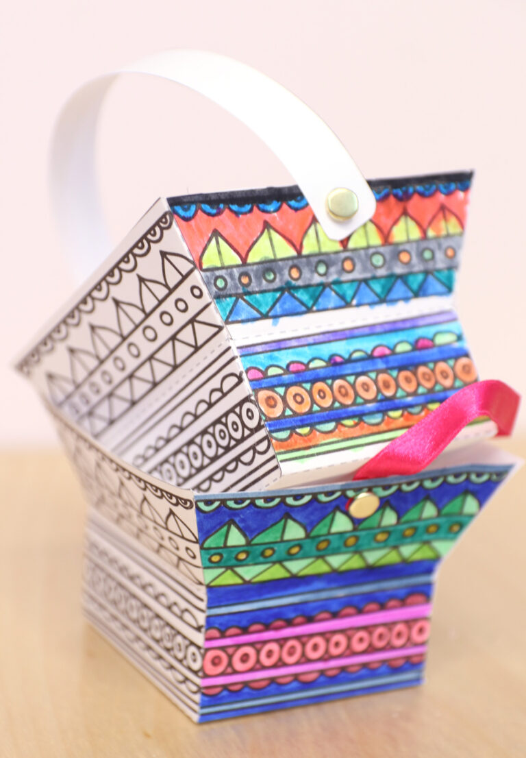Color & Craft Mishloach Manot Baskets for Purim - Jewish Moms & Crafters