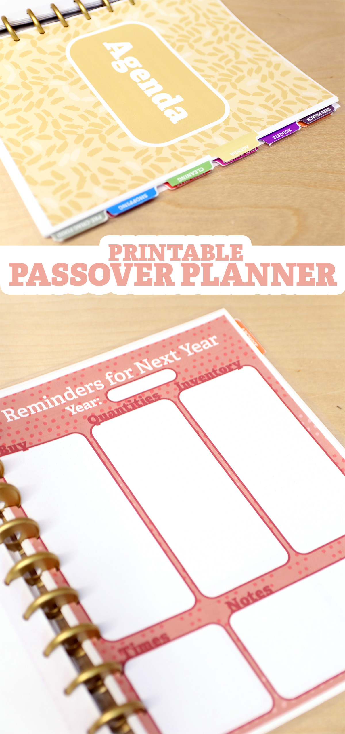 Pesach Planned - Printable Passover Planner - Jewish Moms & Crafters
