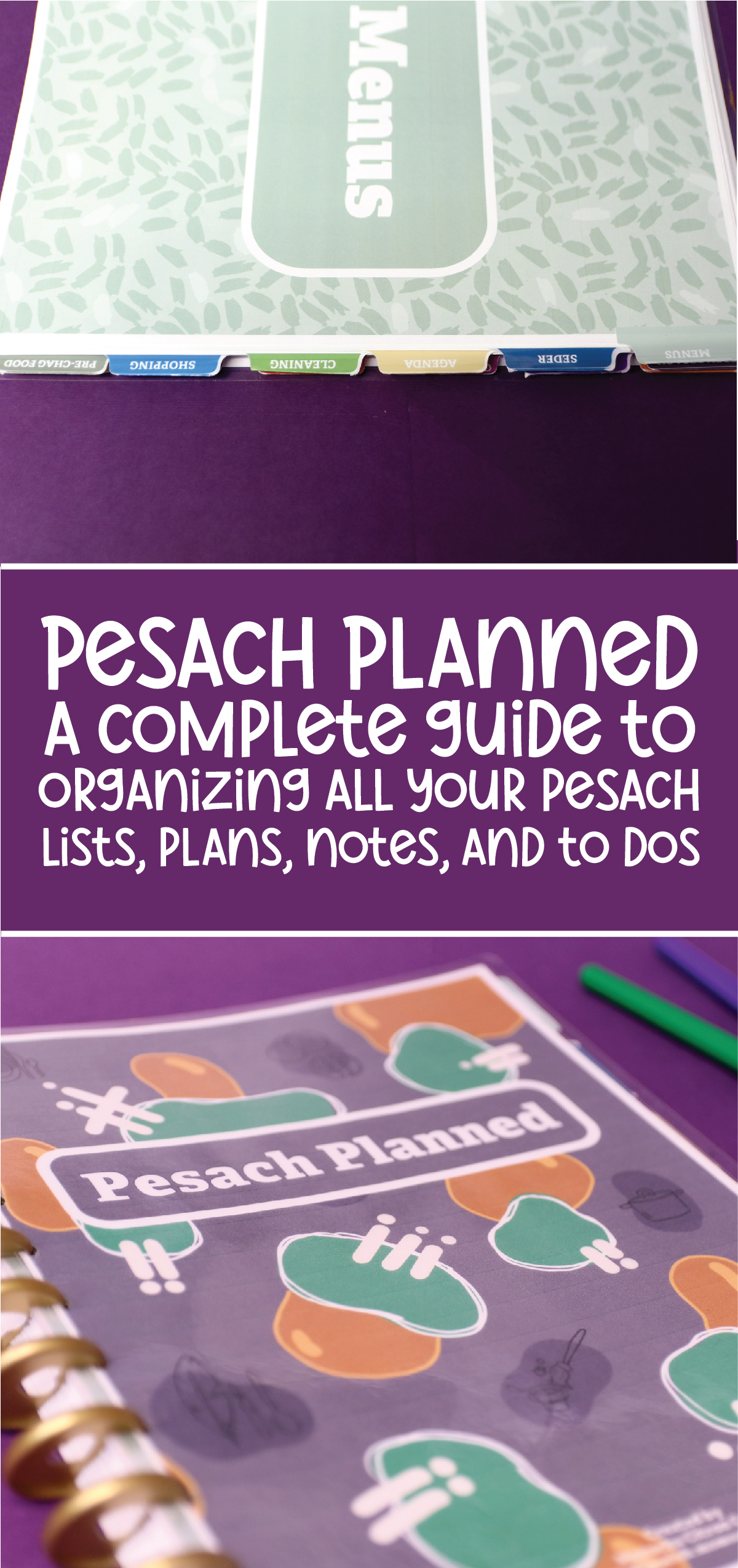 Pesach Planned - Printable Passover Planner - Jewish Moms & Crafters