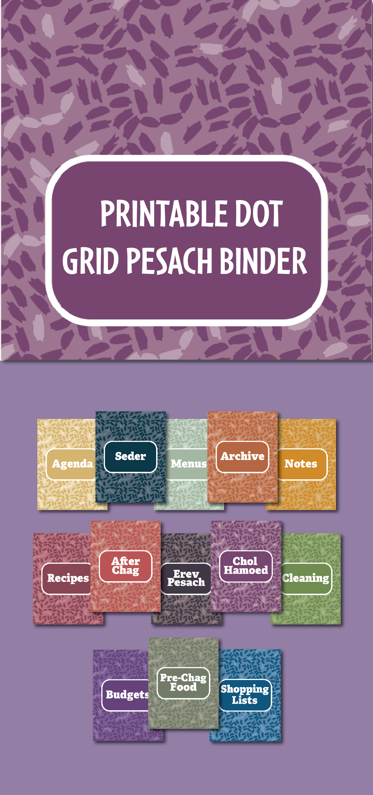 Pesach Planned - Printable Passover Planner - Jewish Moms & Crafters