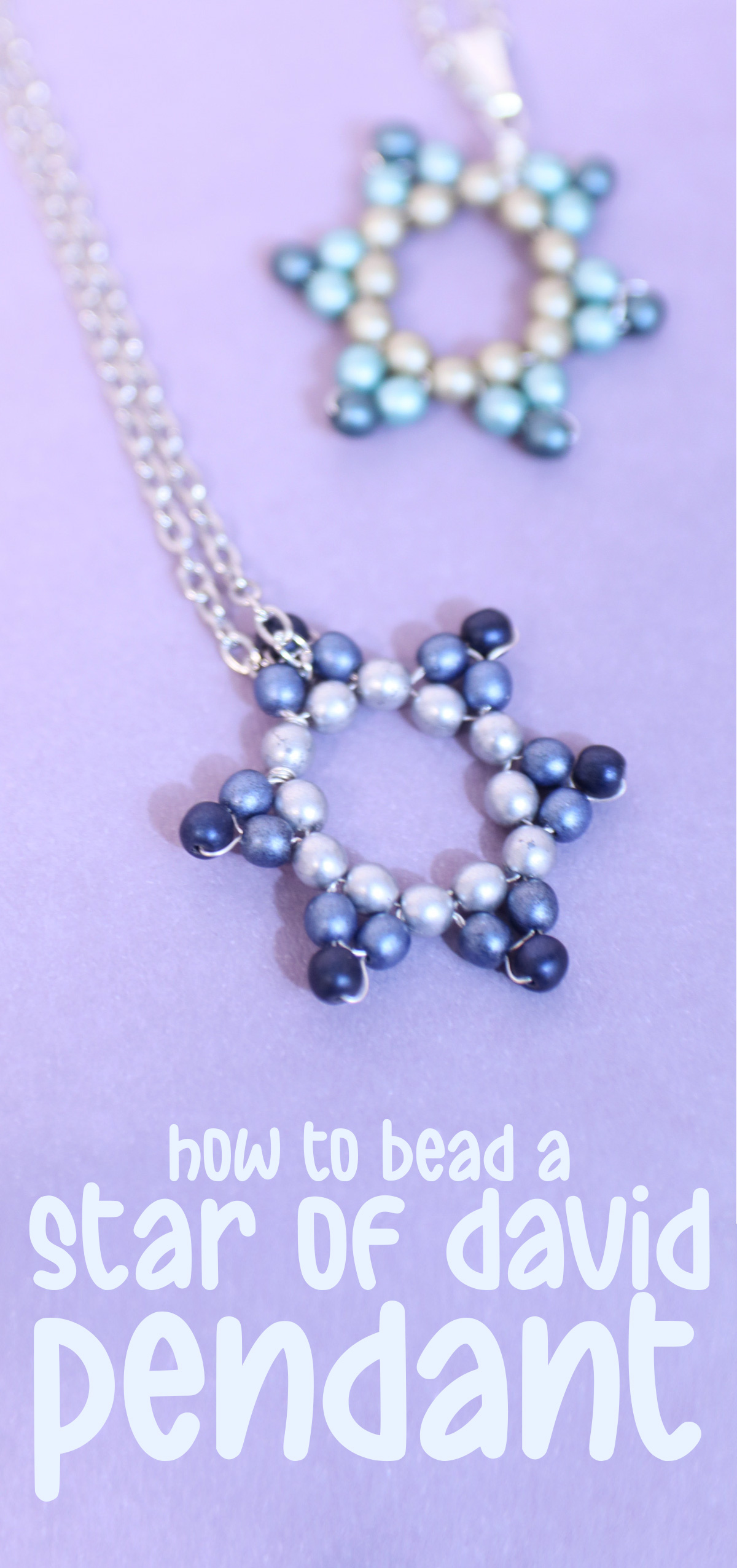 Star Of David Pendant Beading Tutorial - Jewish Moms & Crafters