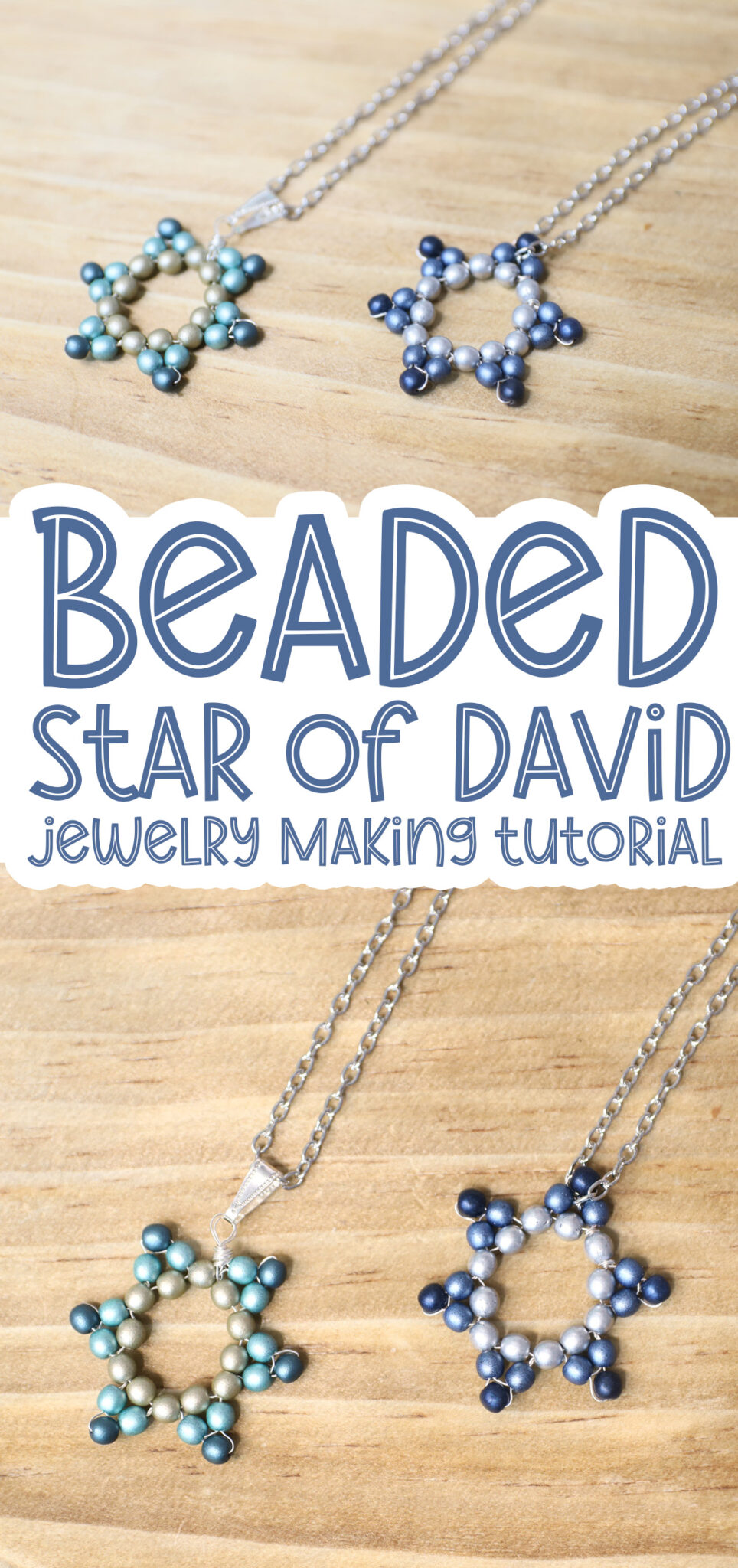 Star Of David Pendant Beading Tutorial - Jewish Moms & Crafters