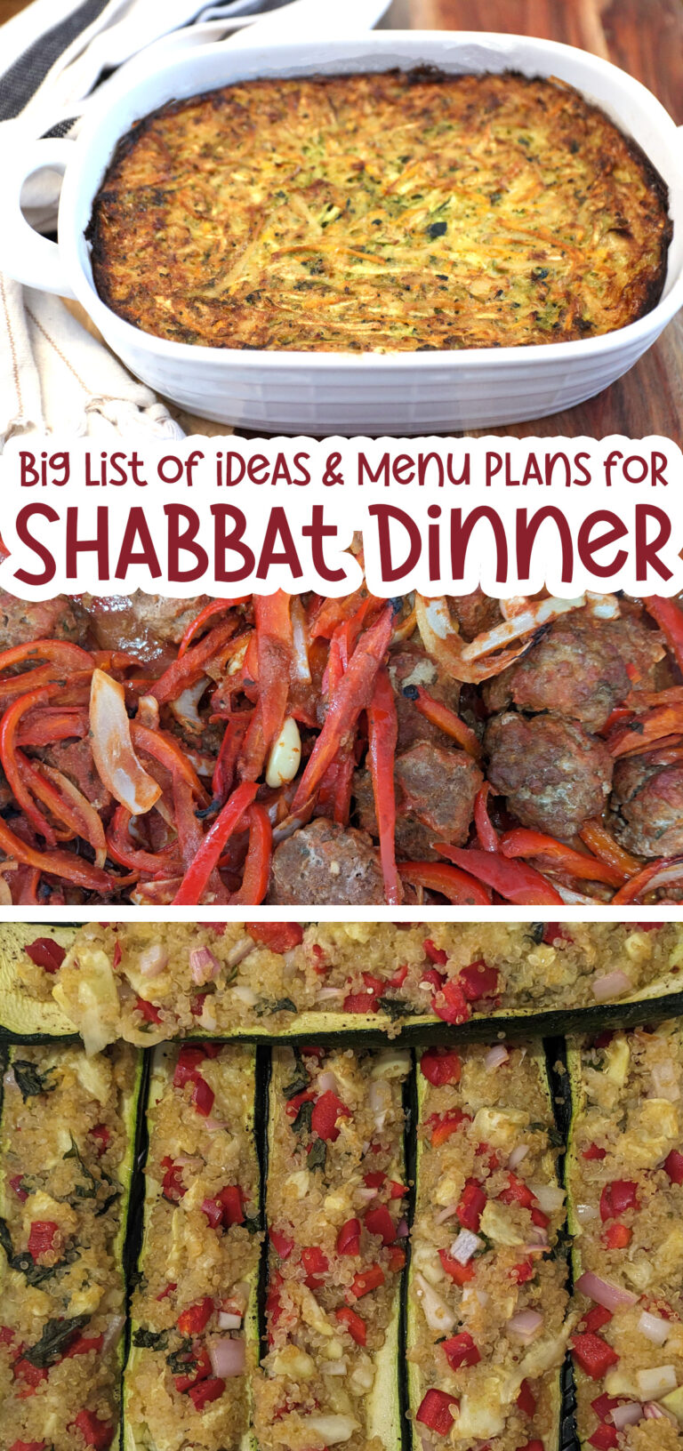 Shabbat Dinner Menus - Free Printable Master List of Ideas