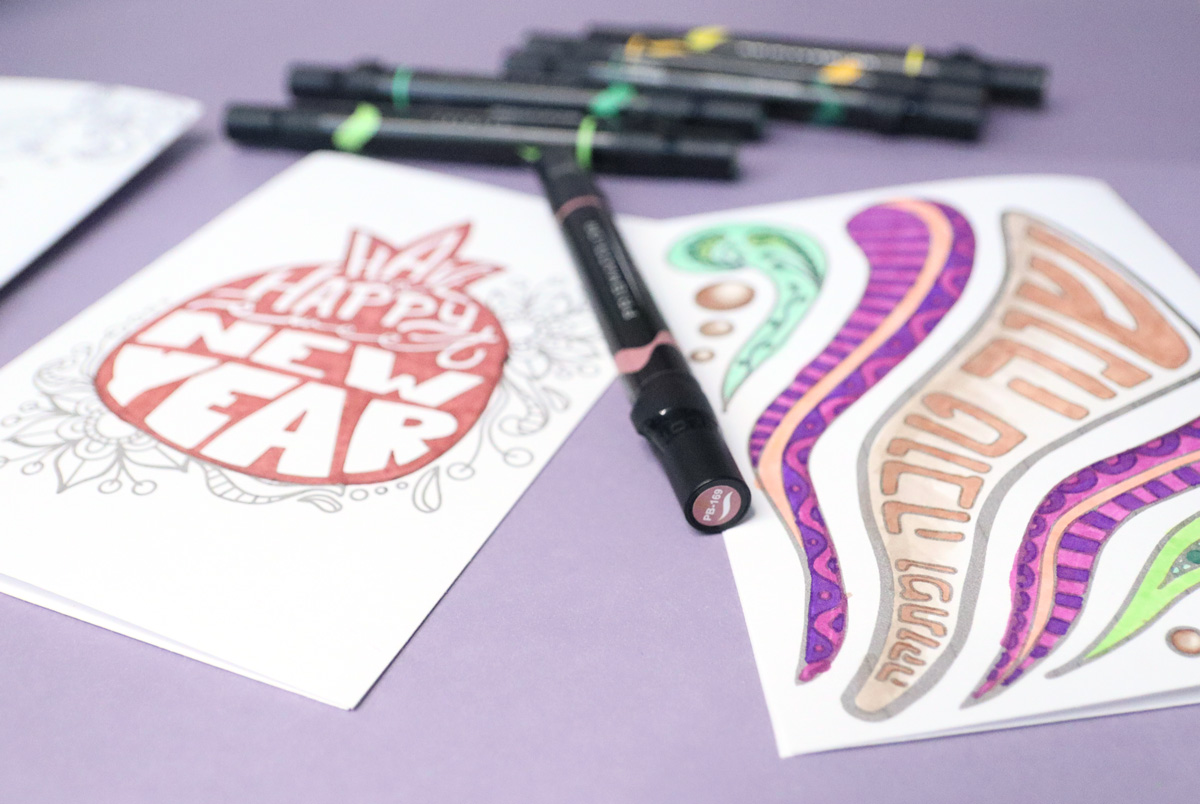 Color-in Rosh Hashanah Cards - Jewish Moms & Crafters