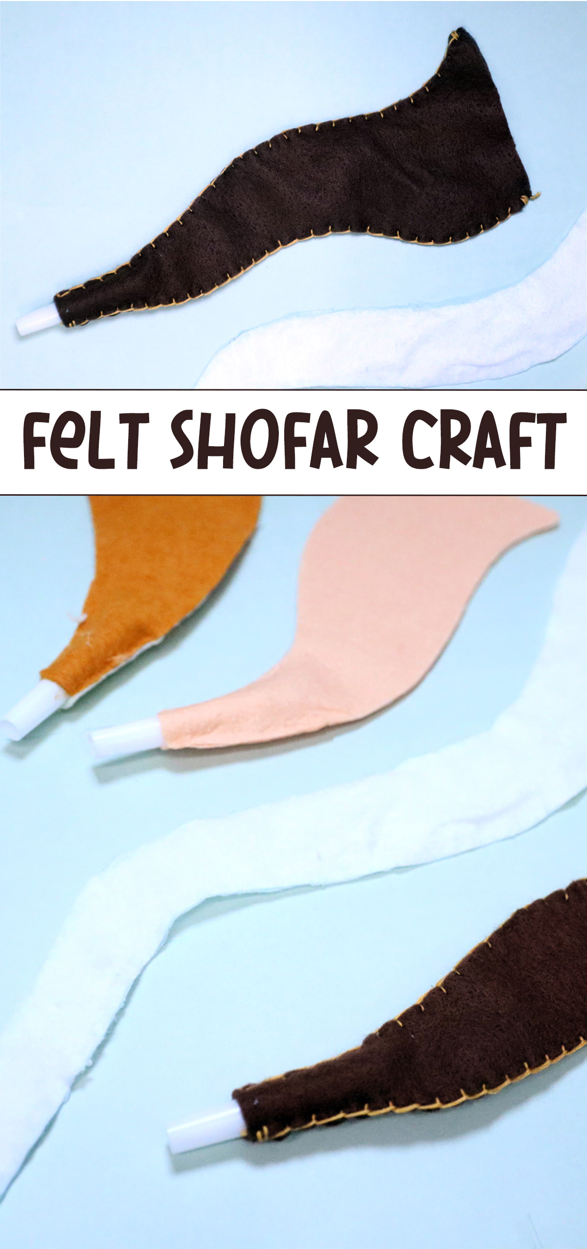 DIY Felt Shofar Craft - Jewish Moms & Crafters