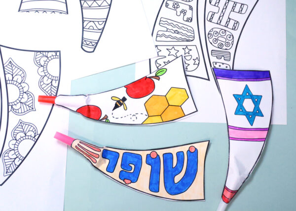 Shofar Craft Templates - Jewish Moms & Crafters