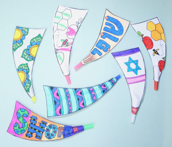 Shofar Craft Templates - Jewish Moms & Crafters