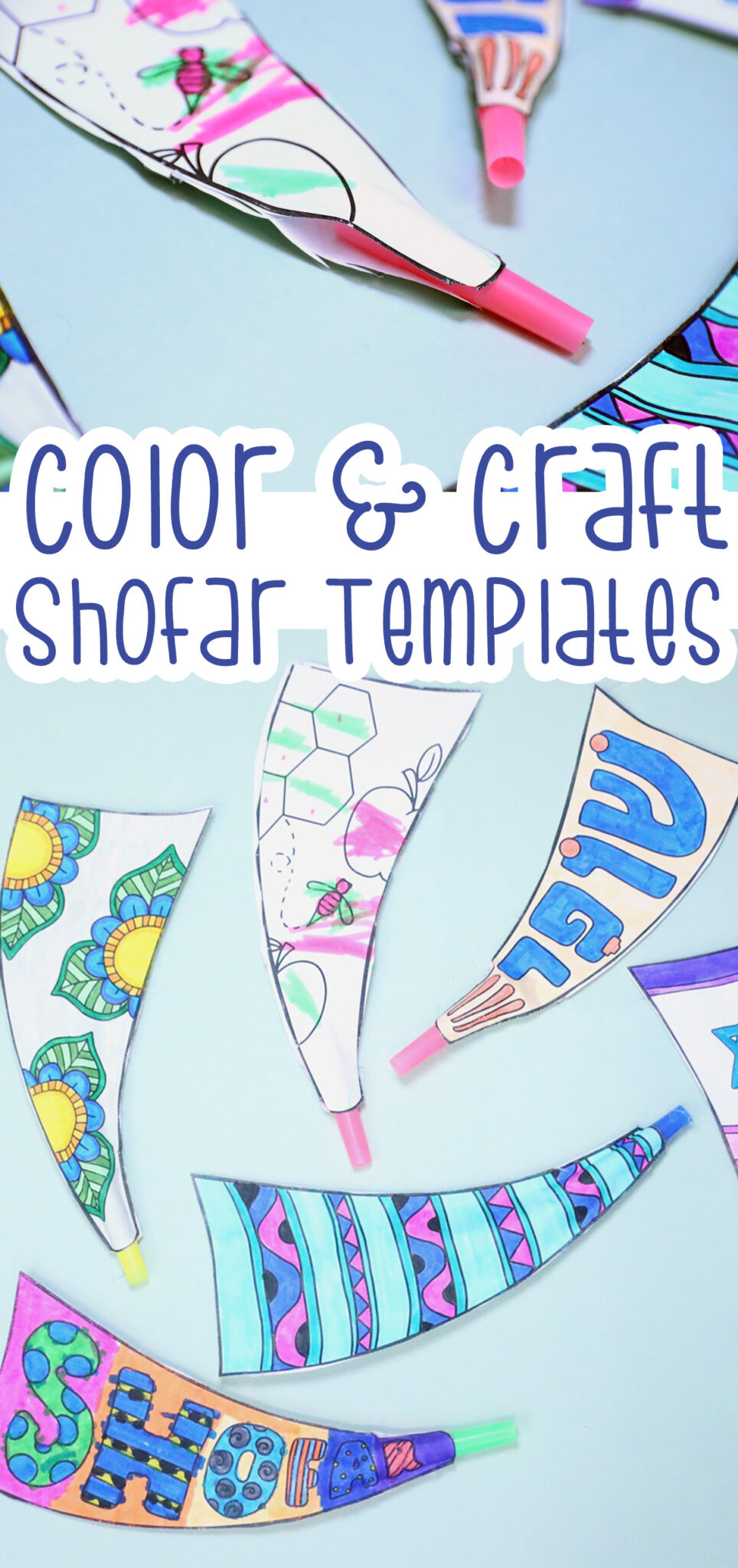 Shofar Craft Templates - Jewish Moms & Crafters