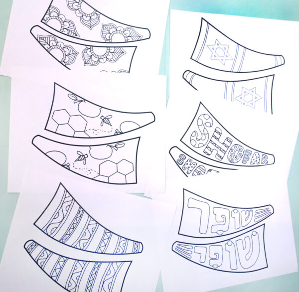 Shofar Craft Templates - Jewish Moms & Crafters