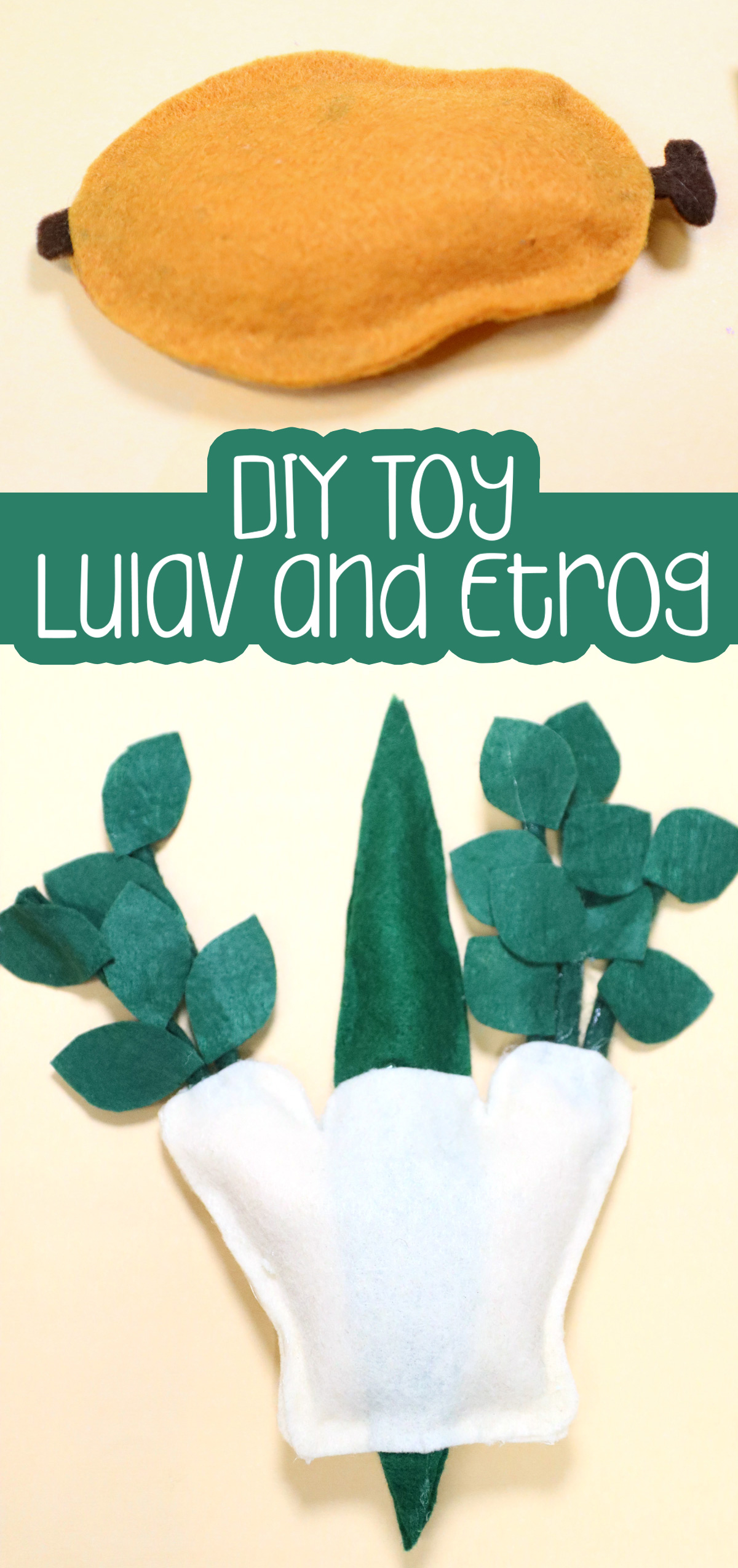 Felt Lulav and Etrog Templates - Jewish Moms & Crafters