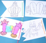 Simchat Torah Flags to Color & Craft - Jewish Moms & Crafters
