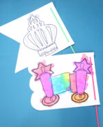 Simchat Torah Flags to Color & Craft - Jewish Moms & Crafters