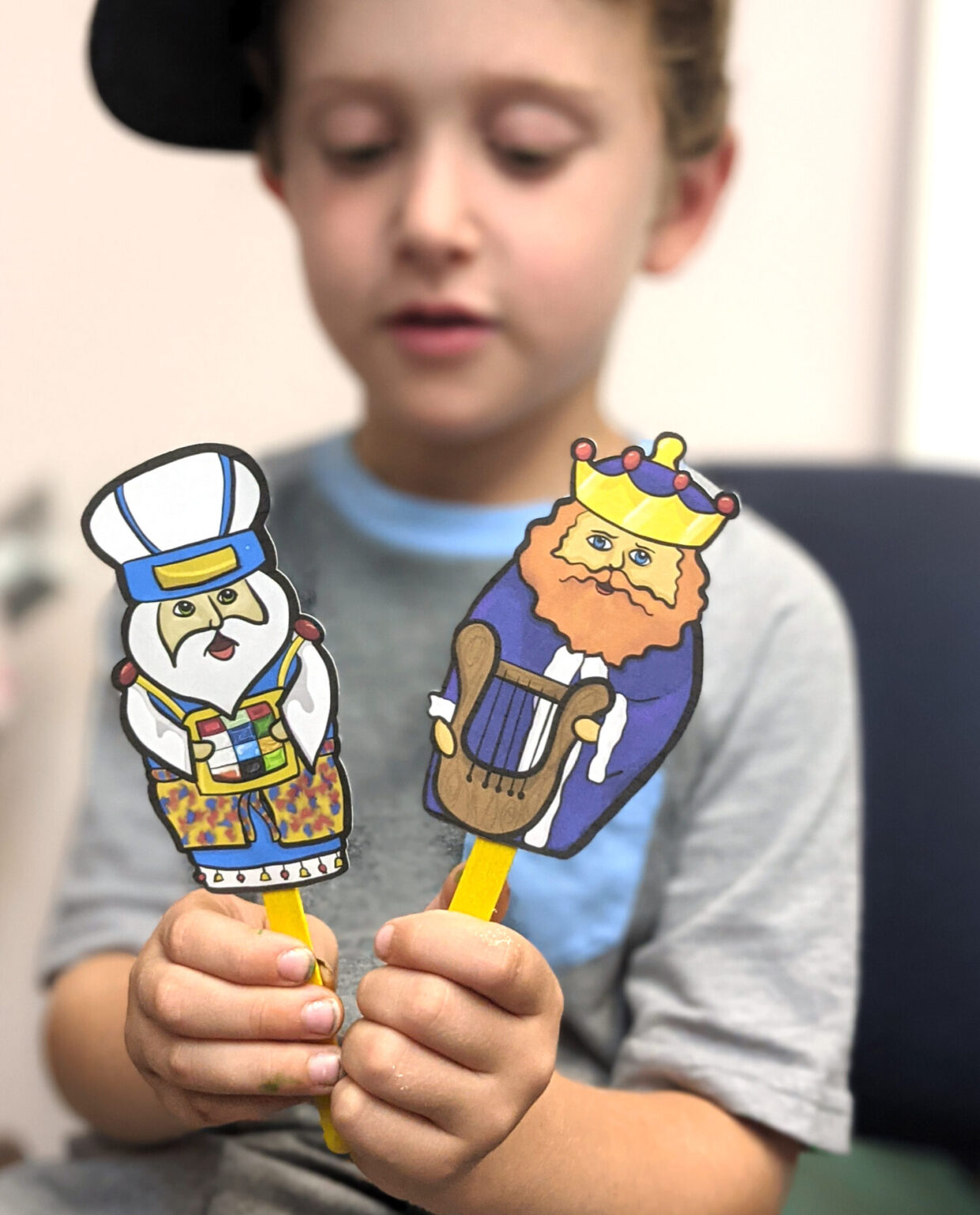 Printable Ushpizin Puppets - Sukkot Craft for Kids - Jewish Moms & Crafters