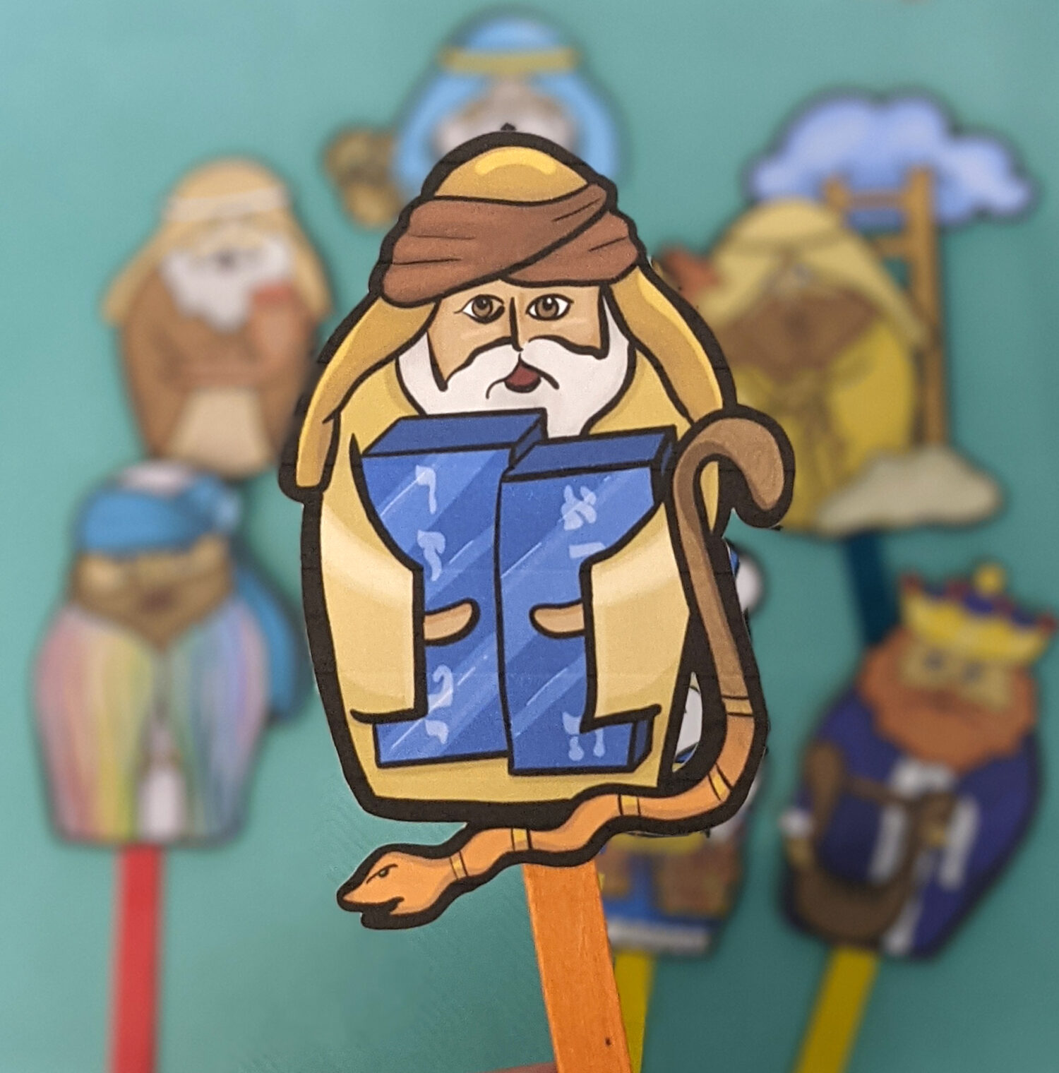 Printable Ushpizin Puppets - Sukkot Craft for Kids - Jewish Moms & Crafters