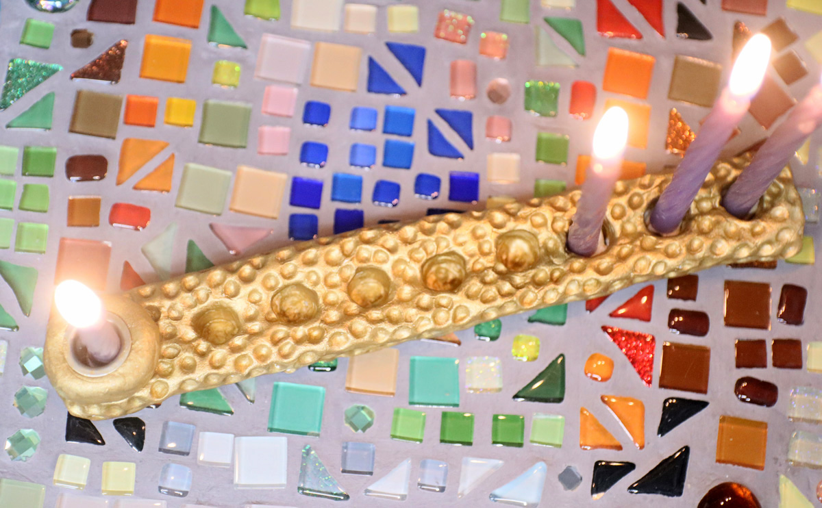 DIY Air Dry Clay Menorah (Flame Tested) - Jewish Moms & Crafters