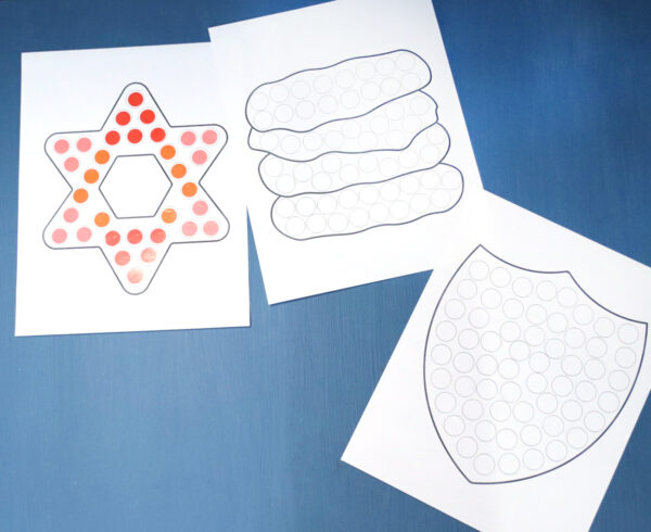 Hanukkah Preschool Craft - Dot Art! - Jewish Moms & Crafters