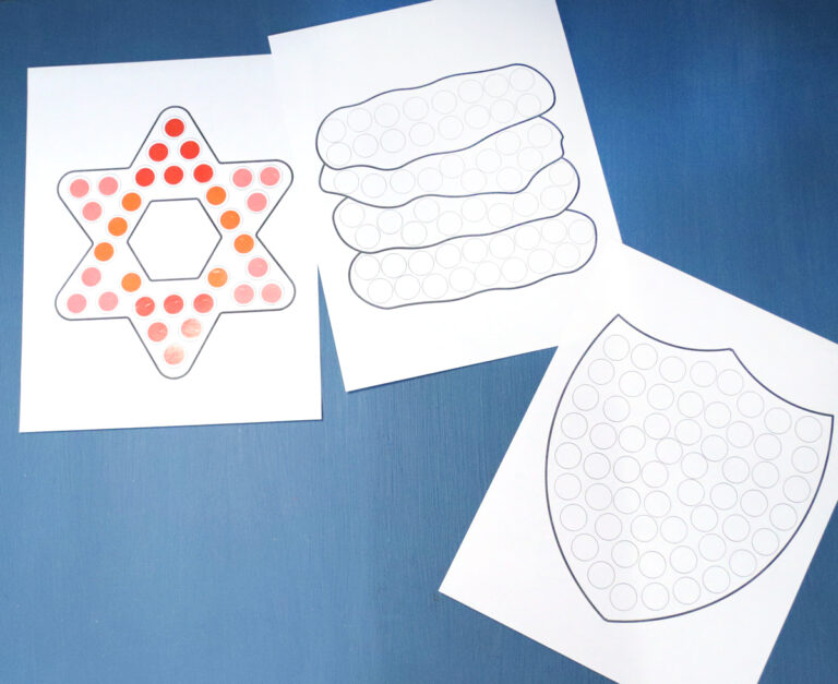 Hanukkah Preschool Craft - Dot Art! - Jewish Moms & Crafters