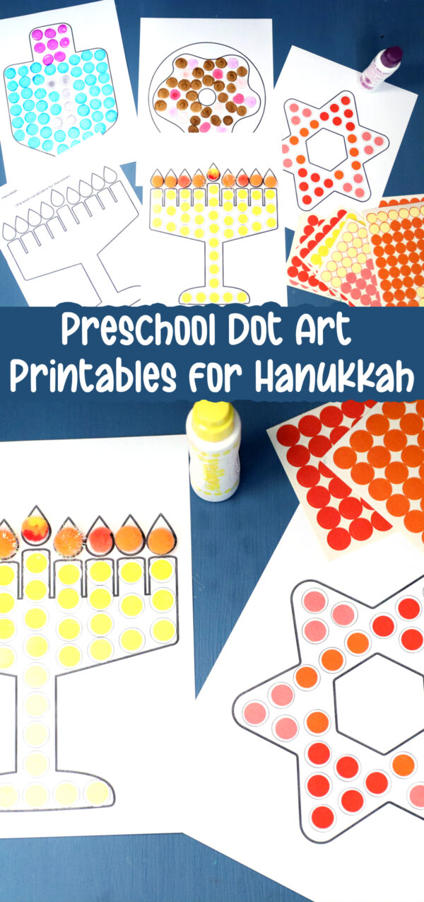 Hanukkah Preschool Craft - Dot Art! - Jewish Moms & Crafters